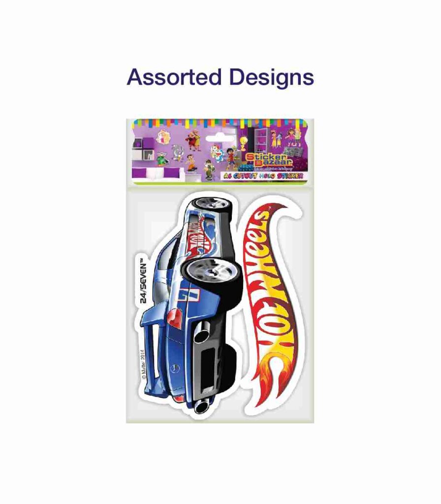 Sticker Bazaar |Hot Wheels |A4 Cutout Sticker |Pack of 10| - Sticker Bazaar