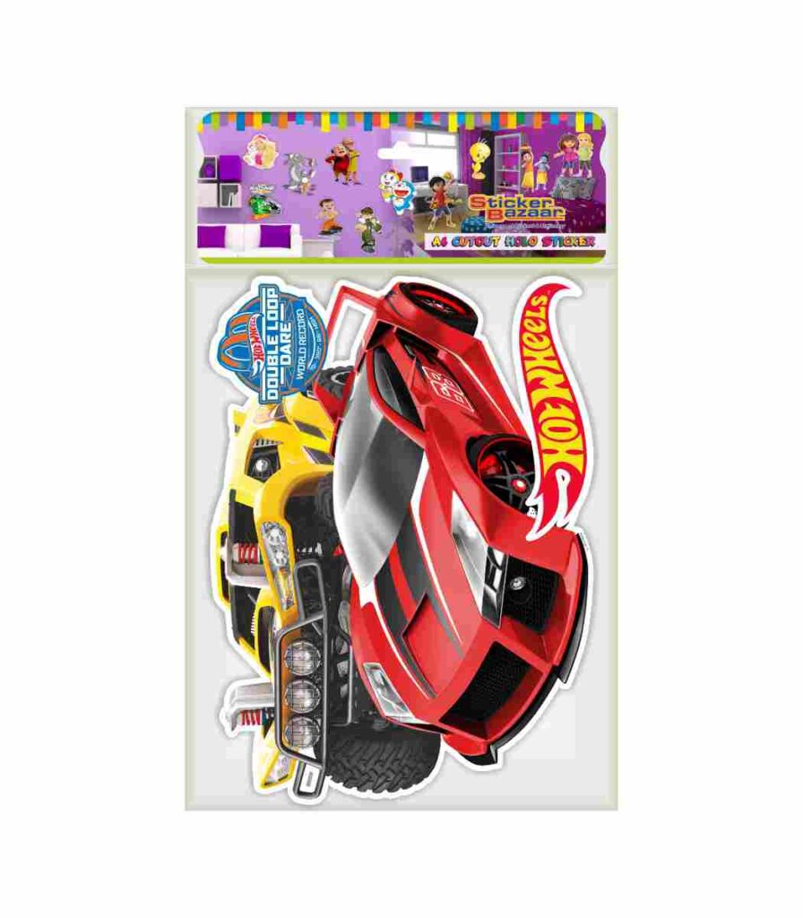 Sticker Bazaar |Hot Wheels |A4 Cutout Sticker |Pack of 10| - Sticker Bazaar