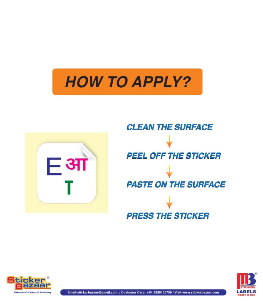 Buy Marathi With Doe Keyboard Sticker- At Sticker Bazaar